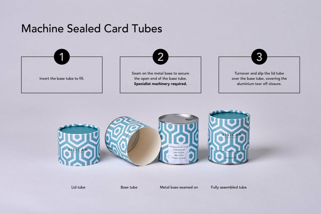 Machine Sealed Card Tubes - Visican